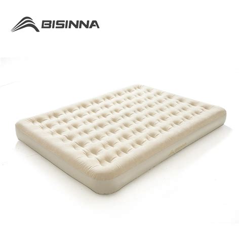 요가 운동 홈트 미끄럼방지 Bisinna 공기 주입식 수면 매트리스 야외 휴대용 접이식 캠핑 침대 매트 펌프 티몬