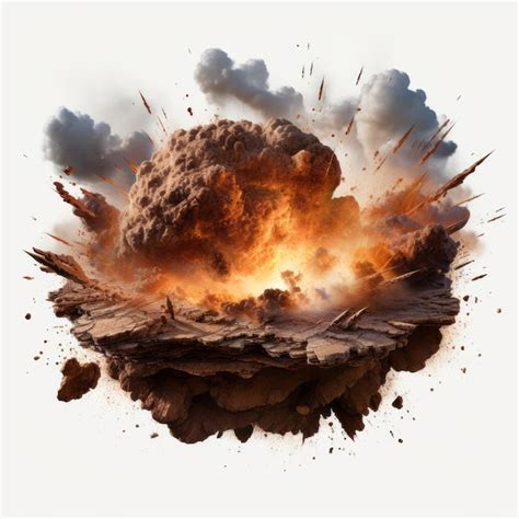 Premium Ai Image Explosive Earth Unveiling The Impact Craters Debris