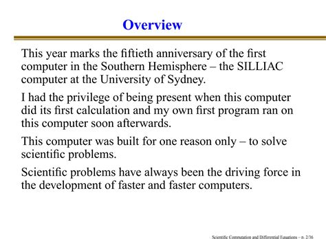 Scientific Computations And Differential Equations Ppt