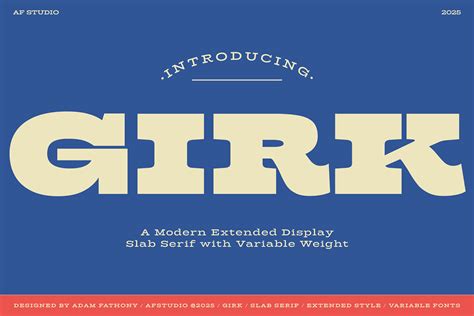 Girk Variable Slab Serif Behance