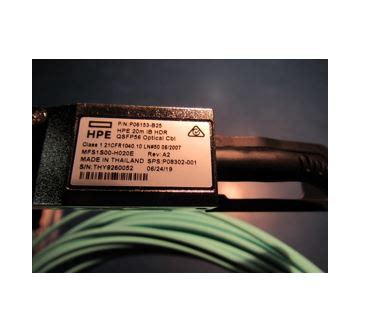 Hpe Infiniband Hdr 200gb Qsfp56 To Qsfp56 20m Active Optical Cable