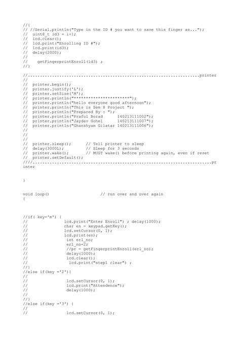 Samrt Attendance System Using Fingerprint Txt Programming Languages Computing