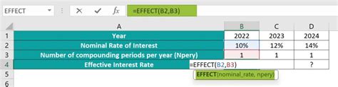 Effect Excel Function Syntax Examples How To Use