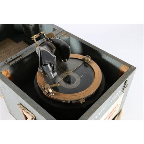Raf Aircraft Compass Azimuth Circle No4 6a890 No31430h In Wooden Box
