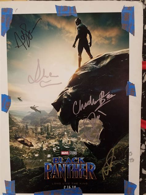 Black Panther Poster Signed In Michael Hoseys Signed Movie Posters
