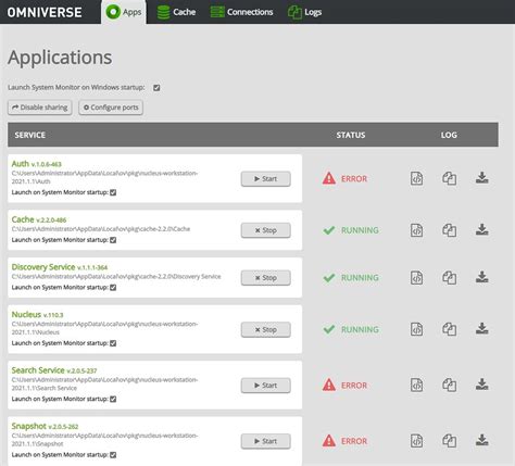 Unable To Launch Nucleus Server General Discussion Nvidia Developer
