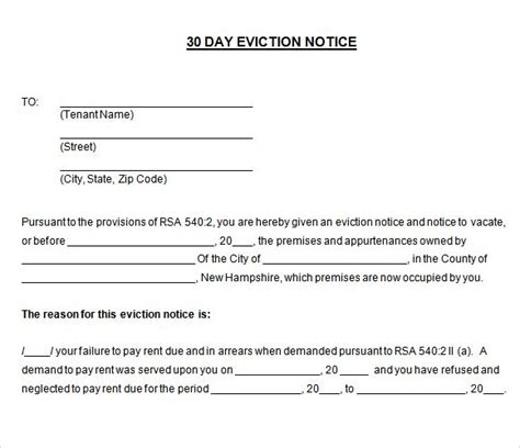 30 Day Eviction Notice Template California Templatevercelapp