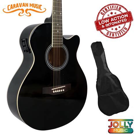 Caravan Hs 4010 Eq 40 Inch Acoustic Electric Guitar With Low Action