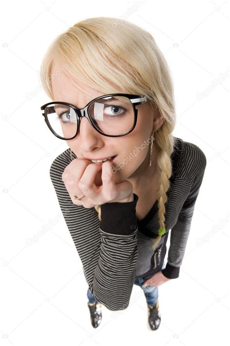 Blonde With Nerdy Glasses