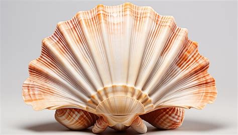 Premium Photo Seashell Elevation Front View Isolated On White