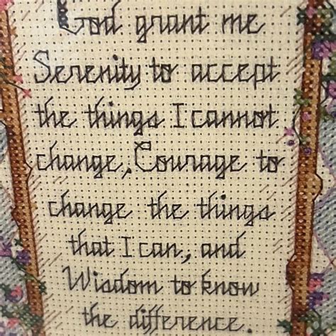 Serenity Prayer Cross Stitch Etsy