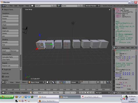 Using Array Sketching Script Python Support Blender Artists Community