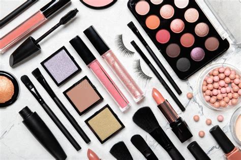 Professional Makeup Brushes And Tools Make Up Products Set Stock Image