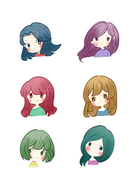 Character Sets Clipart Png Images Female Character Set People Hair