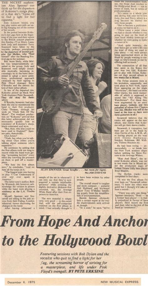 From The Hope And Anchor To The Hollywood Bowl Nme Interview With Alan Spenner And John Sussewell