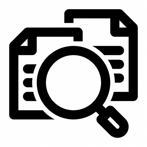 Data Search Query Analysis Research Screening Identification Icon
