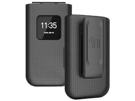 Black Hard Case Cover And Belt Clip Holster Combo For Nokia 2720 V Flip