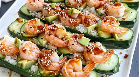 Spicy Shrimp Cucumber Sushi Boats Flavor Explosion In Every Bite