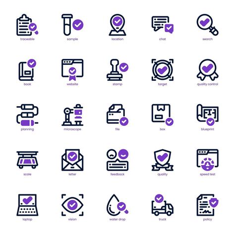 Quality Control Icon Pack For Your Website Mobile Presentation And