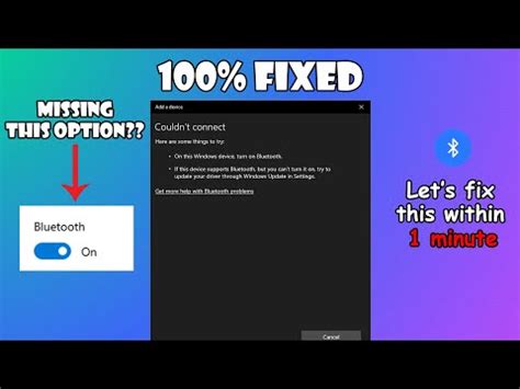Bluetooth Couldn T Connect Windows Problem Solved Bluetooth Not Working YouTube