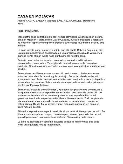 Casa En Mojacar Pdf