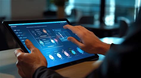 Premium Photo A Professional Is Checking Infographic Data On A Table