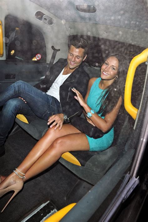 Michelle Keegan Upskirt Wearing Tight Blue Mini Dress Out In London