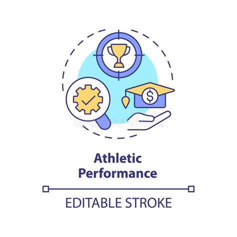2d Customizable Athletic Performance Line Icon Concept Stock Vector