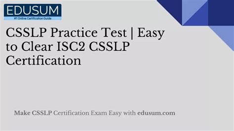 Ppt Csslp Practice Test Easy To Clear Isc2 Csslp Certification Powerpoint Presentation Id