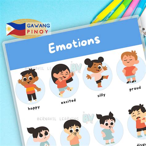 Emotions Chart Laminated Educational Chart Lazada Ph