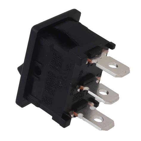 Rocker Switch Mini Deviatore A Bascula Unipolare 10a 250v Nero