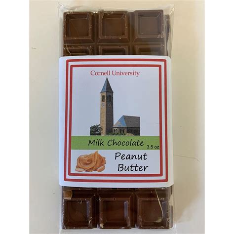 Finger Lakes Chocolates Cornell Peanut Butter Milk Chocolate Bar