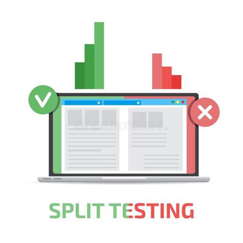 A B Comparison Split Testing Stock Vector Illustration Of Business Internet 121733462