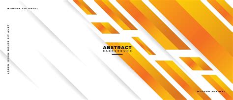 Colorful Geometric Orange Stripes Rectangle Shape On White Abstract