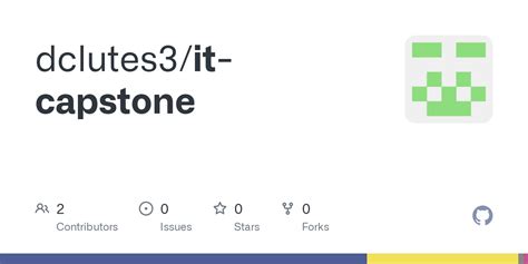 Github Dclutes3it Capstone
