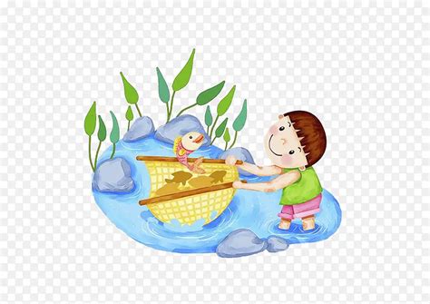 小孩抓鱼png图片素材下载图片编号ymddedrq 免抠素材网