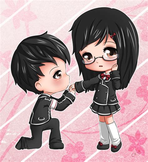 Chibi Couple By Cupkik On Deviantart