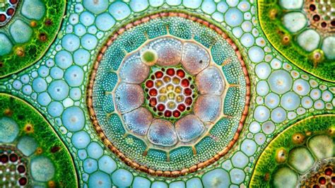 Cuscuta Stem And Median Cross Section Cut Under The Microscope â€“ Microscopic View Of Plant