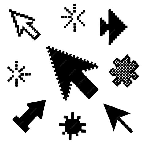 Pixel Cursor And Selection Point Icon Premium Ai Generated Vector