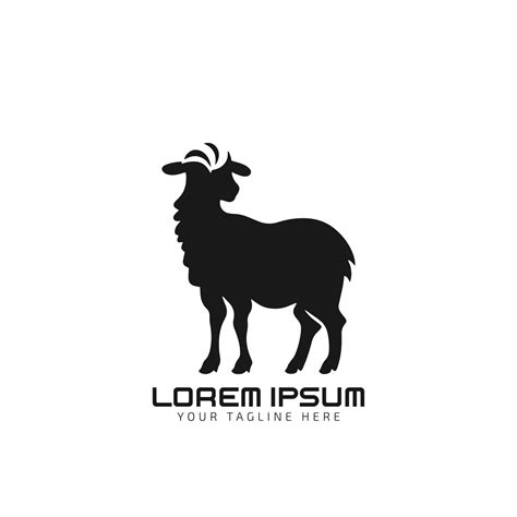 Black Sheep Logo Vector Icon Design Template Silhouette 25739073 Vector
