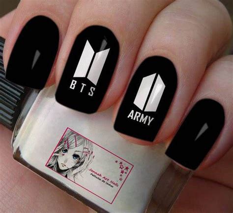 Los Mejores Diseños De Uñas De Bts K Pop Nails Army Nails Nails