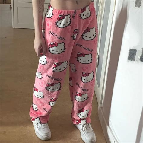Sanrio Hello Kitty Pajamas Halloween Flannel Fashion Trouser Inspire