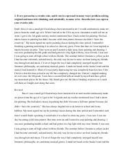 Piq Response 2pdf 2 Every Person Has A Creative Side And It Can Be