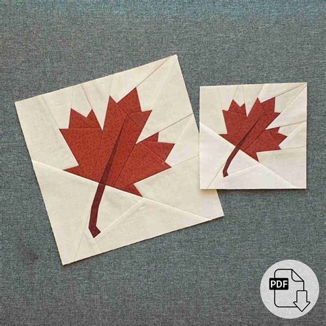 Maple Leaf Fpp Quilt Block Victoria Peat