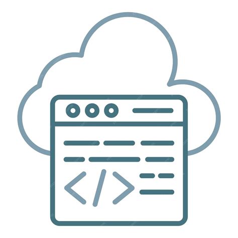 Premium Vector Cloud Coding Flat Illustration