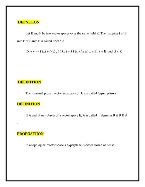 Definition Of Linear On Topological Vector Space Propositions