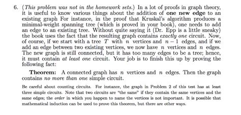 Solved 6 This Problem Was Not In The Homework Sets In A