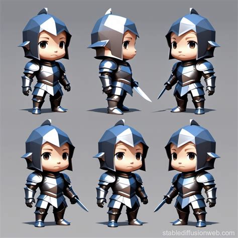 Chibi Knights Low Poly Reference Stable Diffusion Online