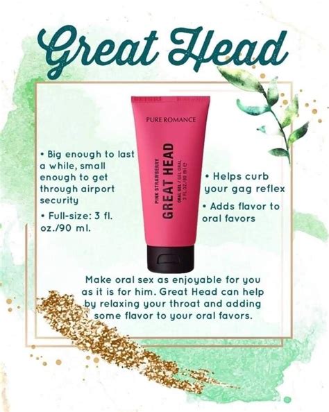 Pure Romance Great Head Blueberry Lemonade Gel Oral Sex Edible Couples