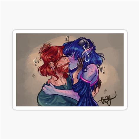 Jester And Caleb Kiss Sticker For Sale By Bonesout Redbubble